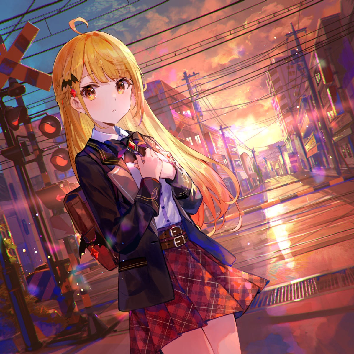 fuzichoko hololive yozora mel artist revision disc cover seifuku | #1016202 | yande.re